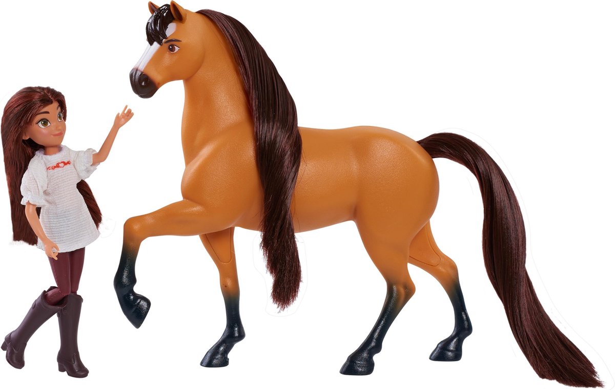 Lucky & Spirit - Spirit - Paard 18 cm en pop 12 cm | bol.com