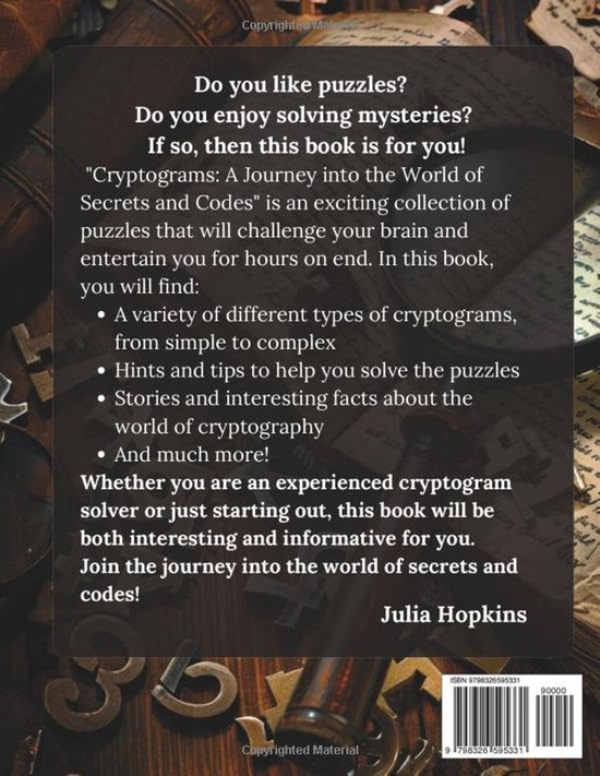Cryptogrammen Puzzelboek voor Volwassenen: 500 Puzzels voor ...