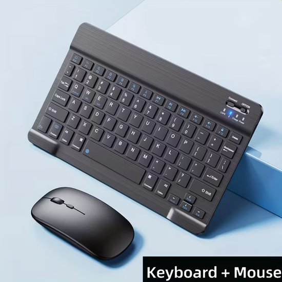 Draadloze Toetsenbord en Muis Set – Bluetooth – Zwart – Compact ...