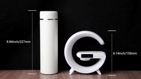 White Smart Light Sound Machine Model G63 – Wekker, Zonsopkomstlamp ...