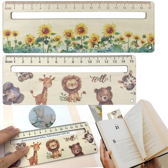 Reading Aid in 2 Sizes, Wooden Bookmark Custom Wooden Reading Ruler ...