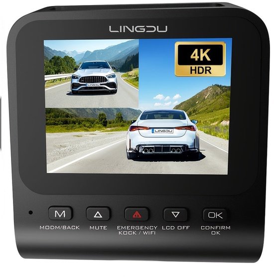 4K Dual Lens Dashcam – Auto Camera – Videorecorder – Rijveiligheid ...