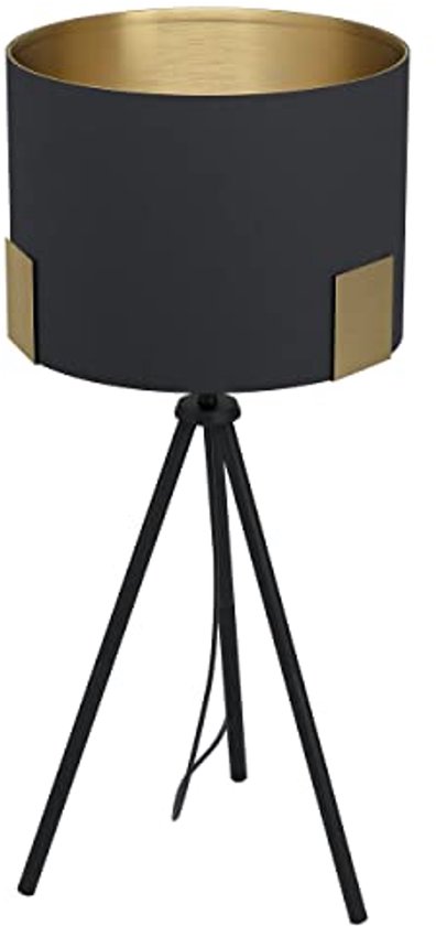 Moderne Statief Tafellamp met Stof en Metaal – Designlamp voor ...