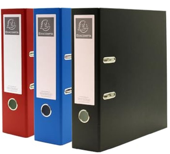 A4 Binder 75 mm 3-pack - Document Organizers in Assorted Colors | bol