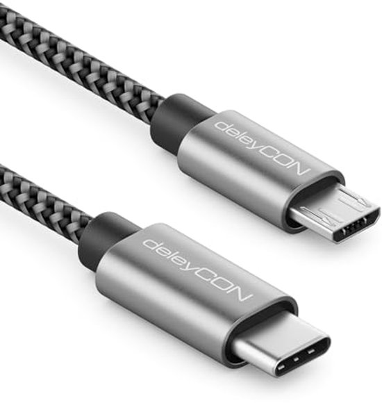 1m USB C naar Micro USB Kabeladapter - Oplaad en Datakabel voor ...