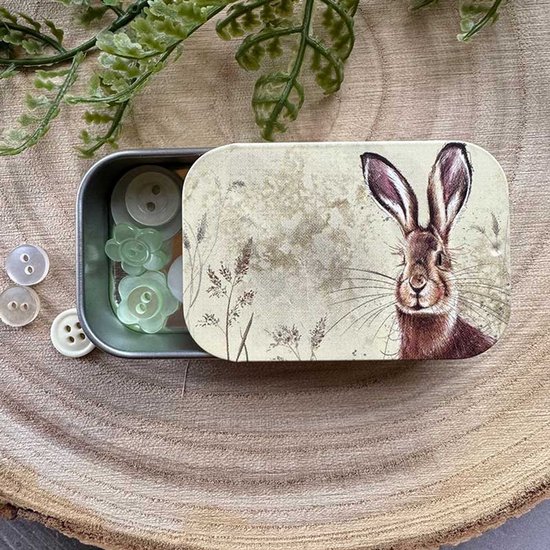Alex Clark Sliding little Tin Hare and cow parsley ~ Langwerpig klein ...
