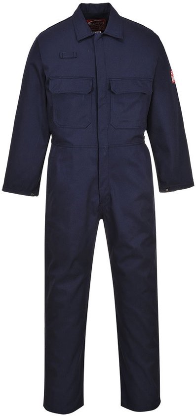 Portwest Bizweld Vlamvertragende Overall BIZ1 - Marine Lang - M | bol