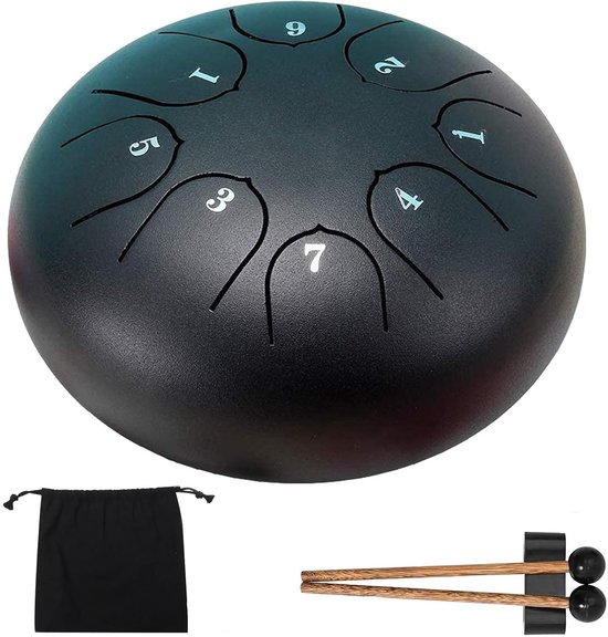 Regentrommel Chakra - 6-inch Stalen Tongtrommel - 8 noten - Waterdicht ...