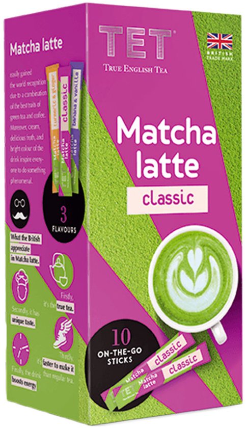 Instant tea drink True English Tea Matcha Latte Classic, 10 pcs. | bol
