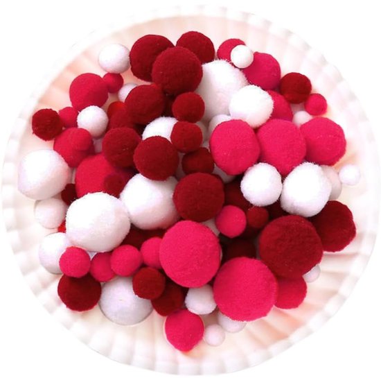 Pack de 130 Pompons, 2 cm Mini Pompons for Craft, Fluf Plus Ball, DIY ...