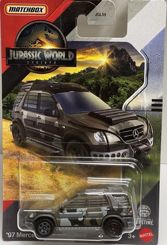 MATCHBOX JURASSIC WORLD REBIRTH ‘97 MERCEDES-BENZ ML 320 CAMOUFLAGE ...
