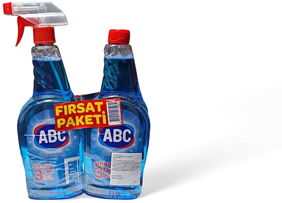 ABC Glasreiniger 1+1 1500 ml – 3-in-1 Effect: Reinigt, Laat Glanzen ...