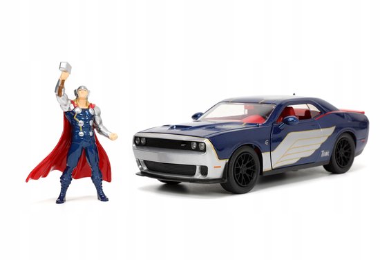 Ja Dodge Challenger SRT Hellcat 1:24 met Thor-figuur | bol