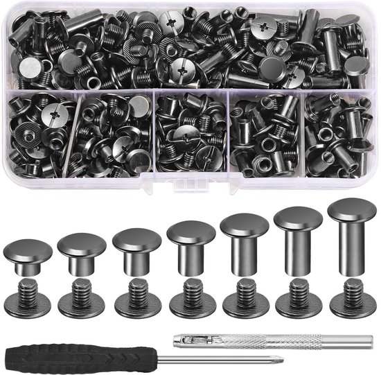 Chicago schroeven - duurzaam en veelzijdig - set van 7 maten | bol