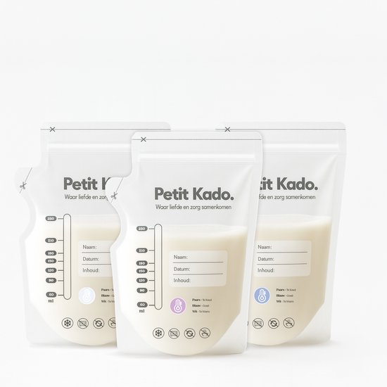 Nutra Milk Bags - Moedermelk Bewaarzakjes – 90 stuks, 250 ml ...