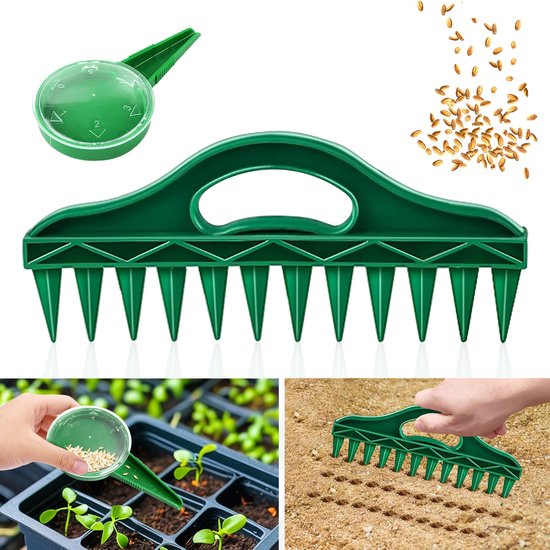 Set van 2 zaaimachines – zaaihulp met 12 gaten, handzaaimachine voor de ...