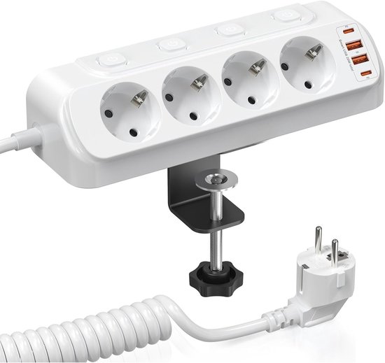 StayPowered Tafelstopcontact - Altijd Slim Opladen met 8 Poorten - 4 ...