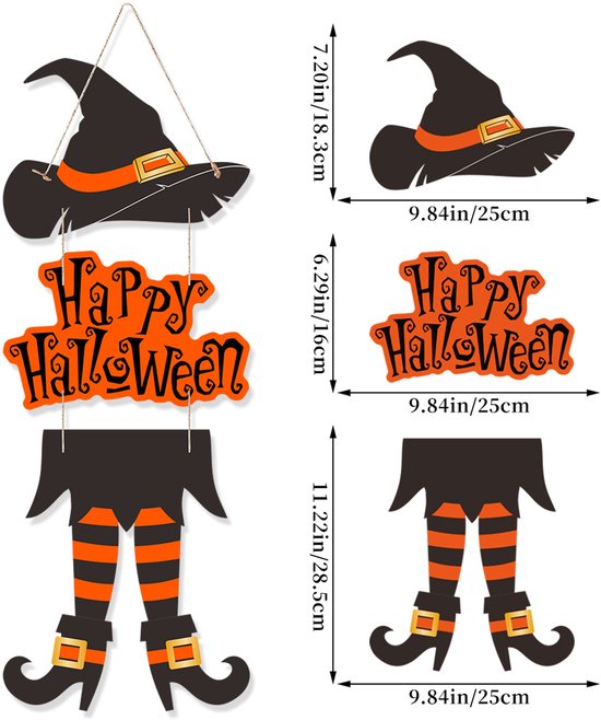 Halloween heks benen - heks hoed - deur hanging - Ghost Party - linnen ...