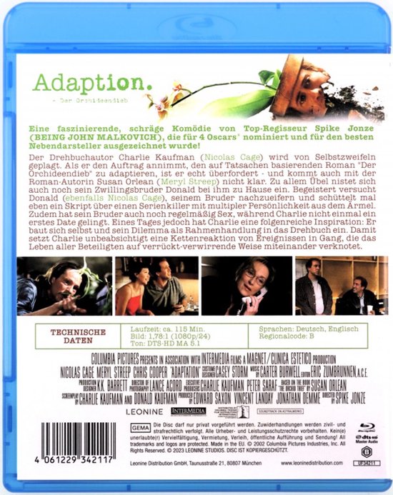Adaptation. [Blu-Ray] (Blu-ray), Tilda Swinton | DVD | bol
