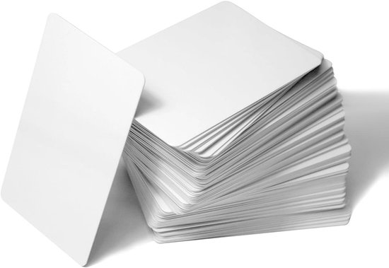 Witte PVC kaarten set - 100 stuks | Basisidentificatie - NFC etiketten ...