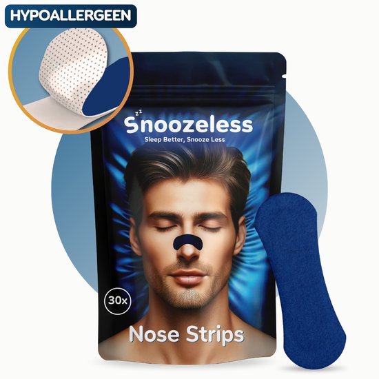 Snoozeless Neusstrips - Tegen snurken & voor sport - Hypoallergeen - 30 ...