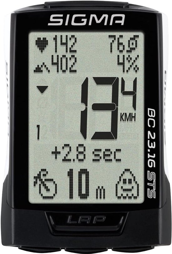Fietscomputer met Hoogte-, Hartfrequentie- en Trapfrequentiefuncties ...