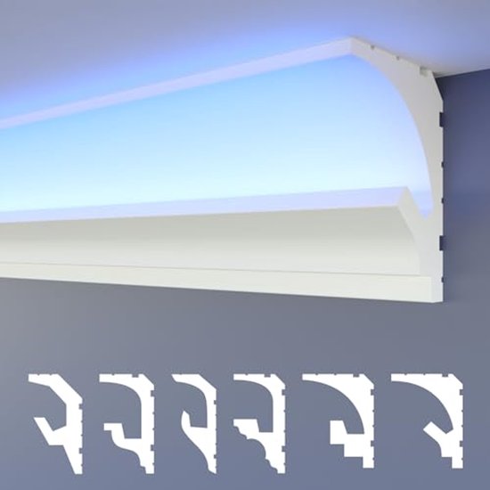 LED Plafondlijsten 2-in-1 - Moderne sierlijsten voor indirecte ...