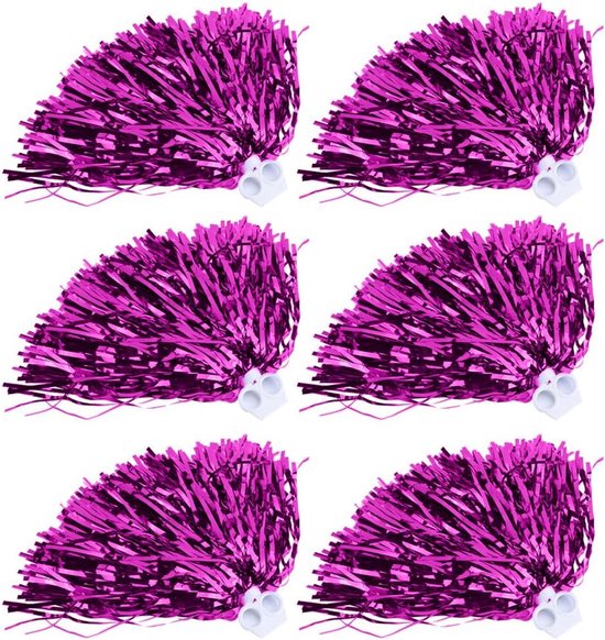 6 Stuks 7 Kleuren Cheerleader Pom Poms - Perfect voor Cheer Sports ...