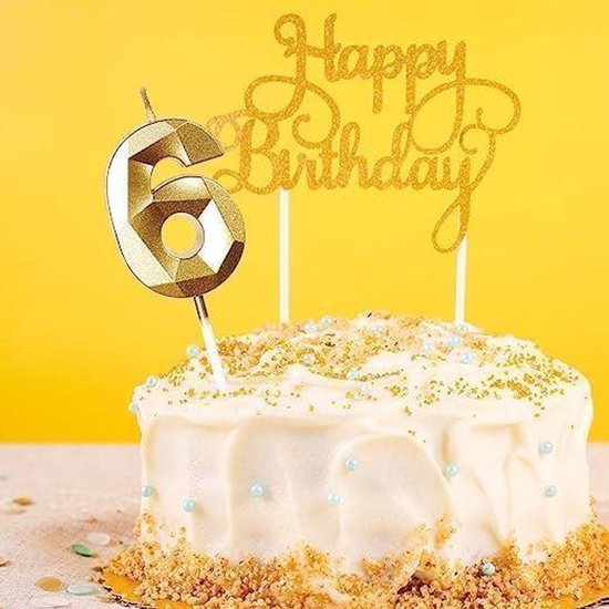 Gouden nummer 23 verjaardag kaarsen - Feestelijke taart topper ...