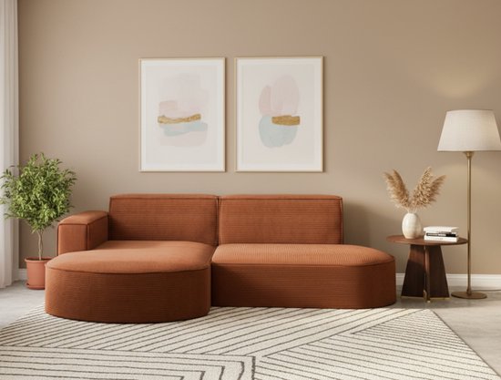 Hoekbank met Slaapfunctie – Luxe L-Vorm Bank met Opbergruimte – Moderne ...