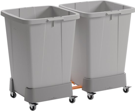 DURABLE Afvalcontainer trolley DURABIN 60 L, gerecycled PP, 4 ...