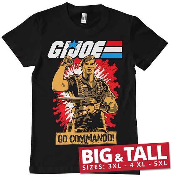 G.I. Joe Go Commando Big & Tall T-Shirt Black-3XL | bol