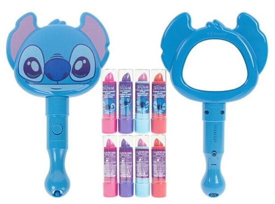 Disney Stitch make-up set – spiegel met verlichting en 3D design + 4 ...