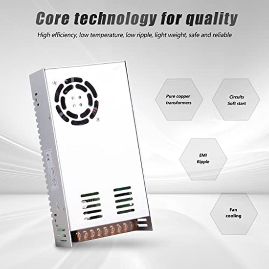 24V 20A 480W DC Voeding - Universele Adapter voor LED Strip ...