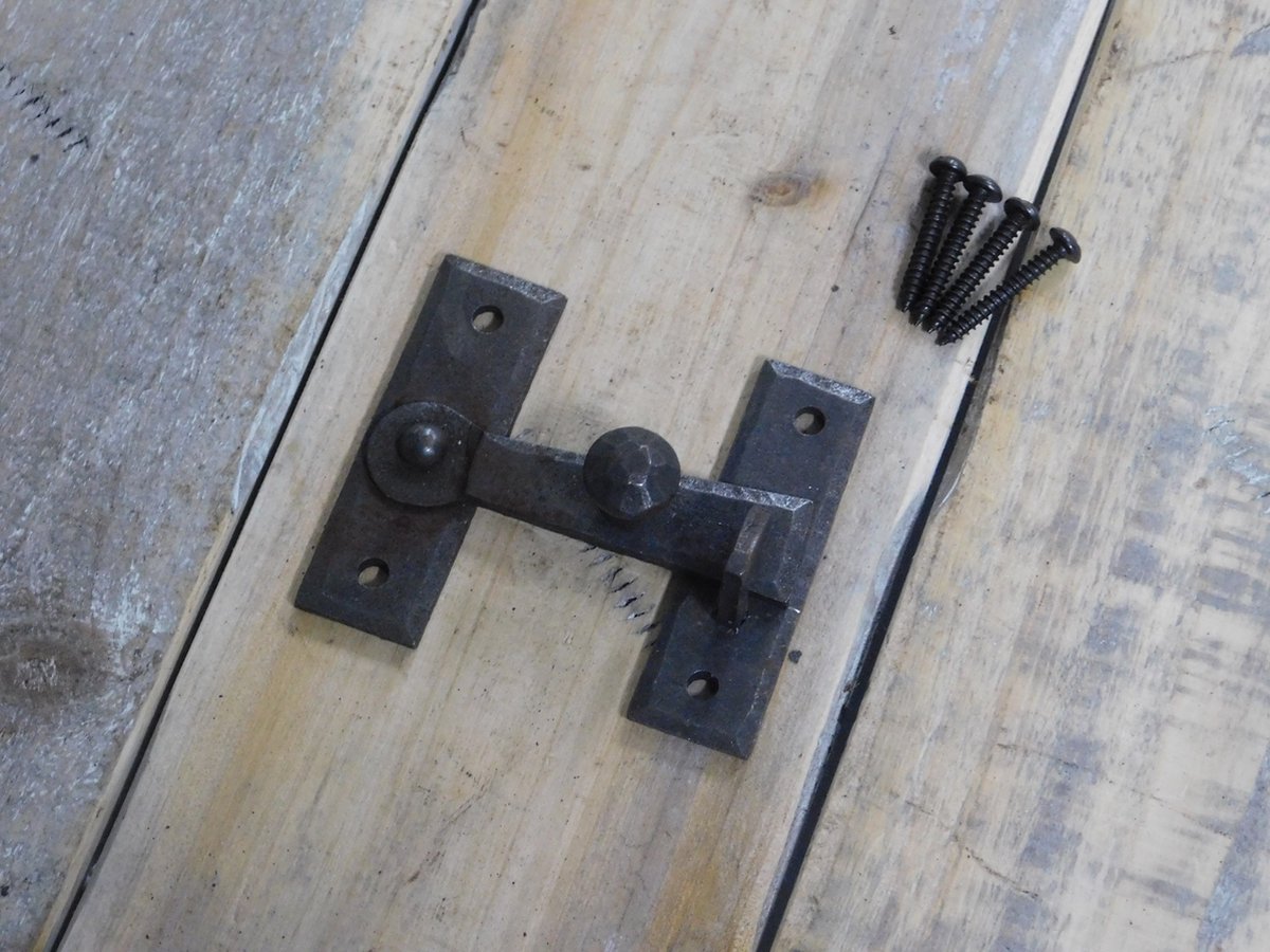 Valslot met vanger - slot smeedijzer antieke vergrendeling, fraai ...