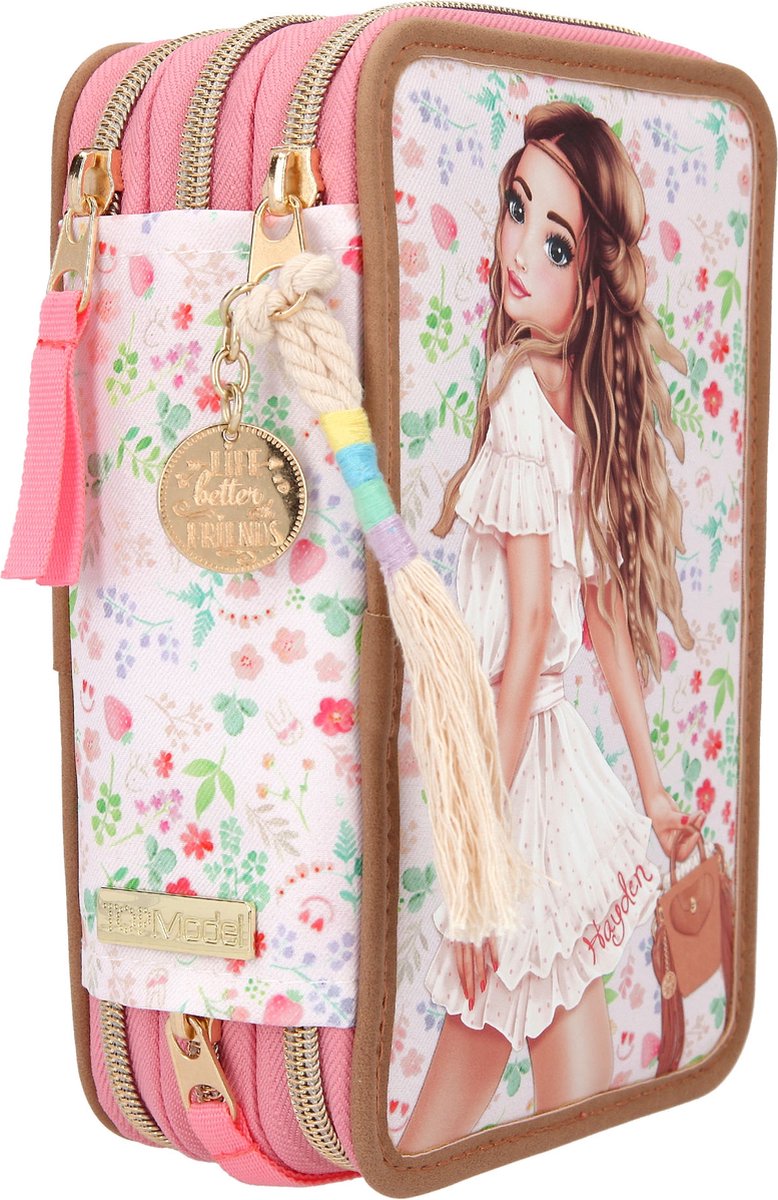TOPModel 3-vaks etui FLOWER BERRY | bol.com