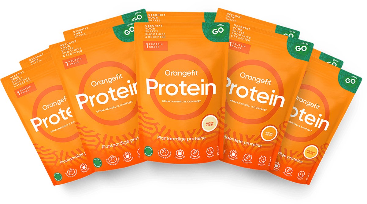 Orangefit Proteïne Poeder / Vegan Proteïne Shake – Tastingpakket – 10 ...