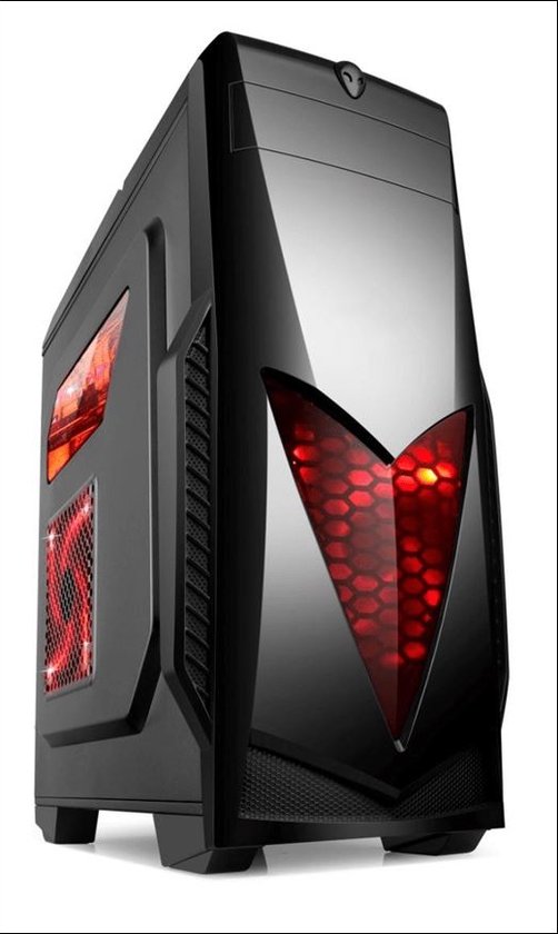 ATX Gaming Behuizing - Alien, transparant zijpaneel, USB 3.0 zwarte ...