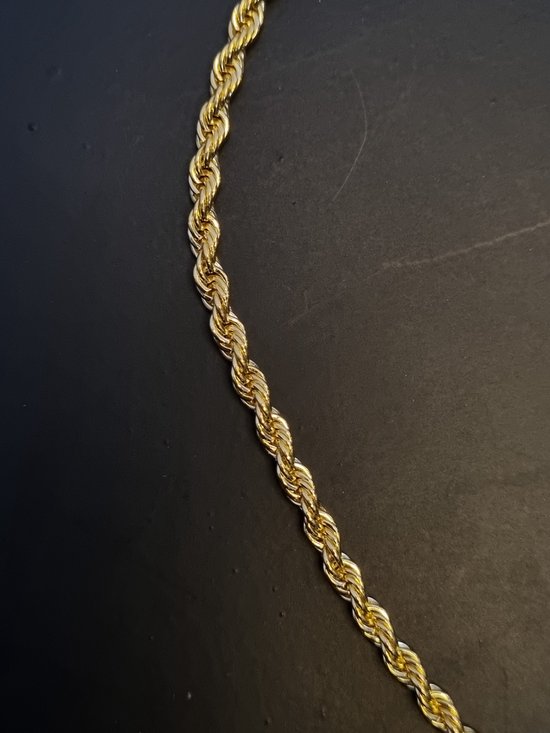 Diamond Boss - Rope Ketting - 60 cm - Goud plated | bol
