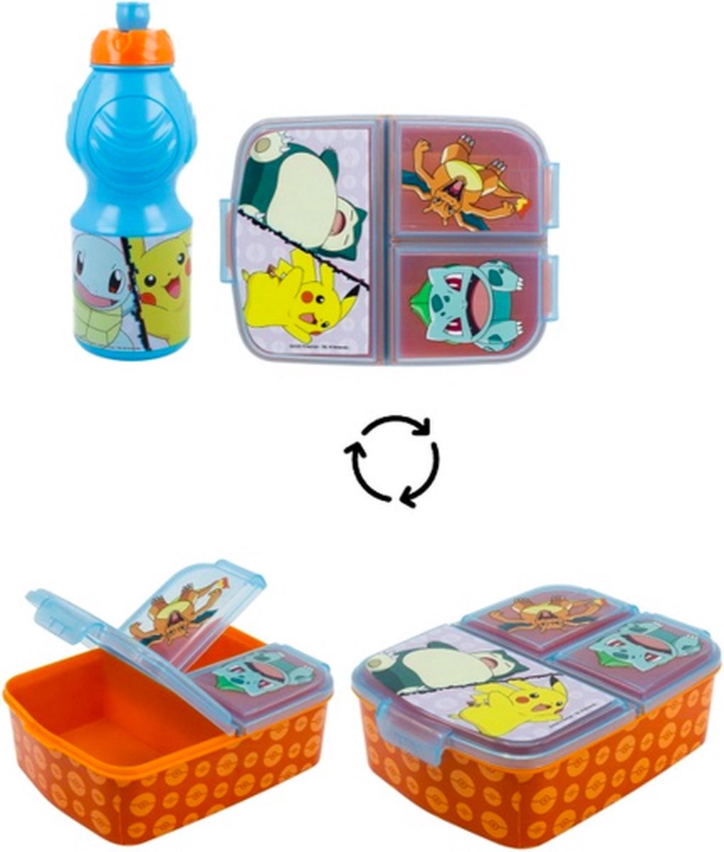 Pokémon multi brooddoos/broodtrommel + drinkfles - 400 ml | bol.com