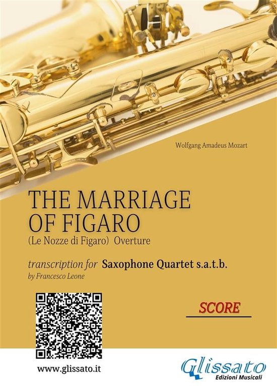 Score "The Marriage of Figaro" - Sax Quartet (ebook), Wolfgang Amadeus ...