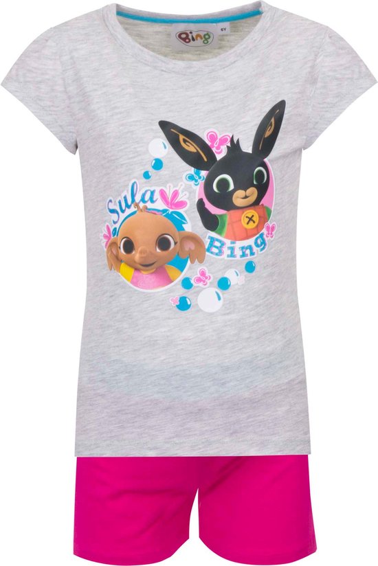 Bing pyjama - Bing meisjes pyjama - Bing shortama - maat 116 | bol.com