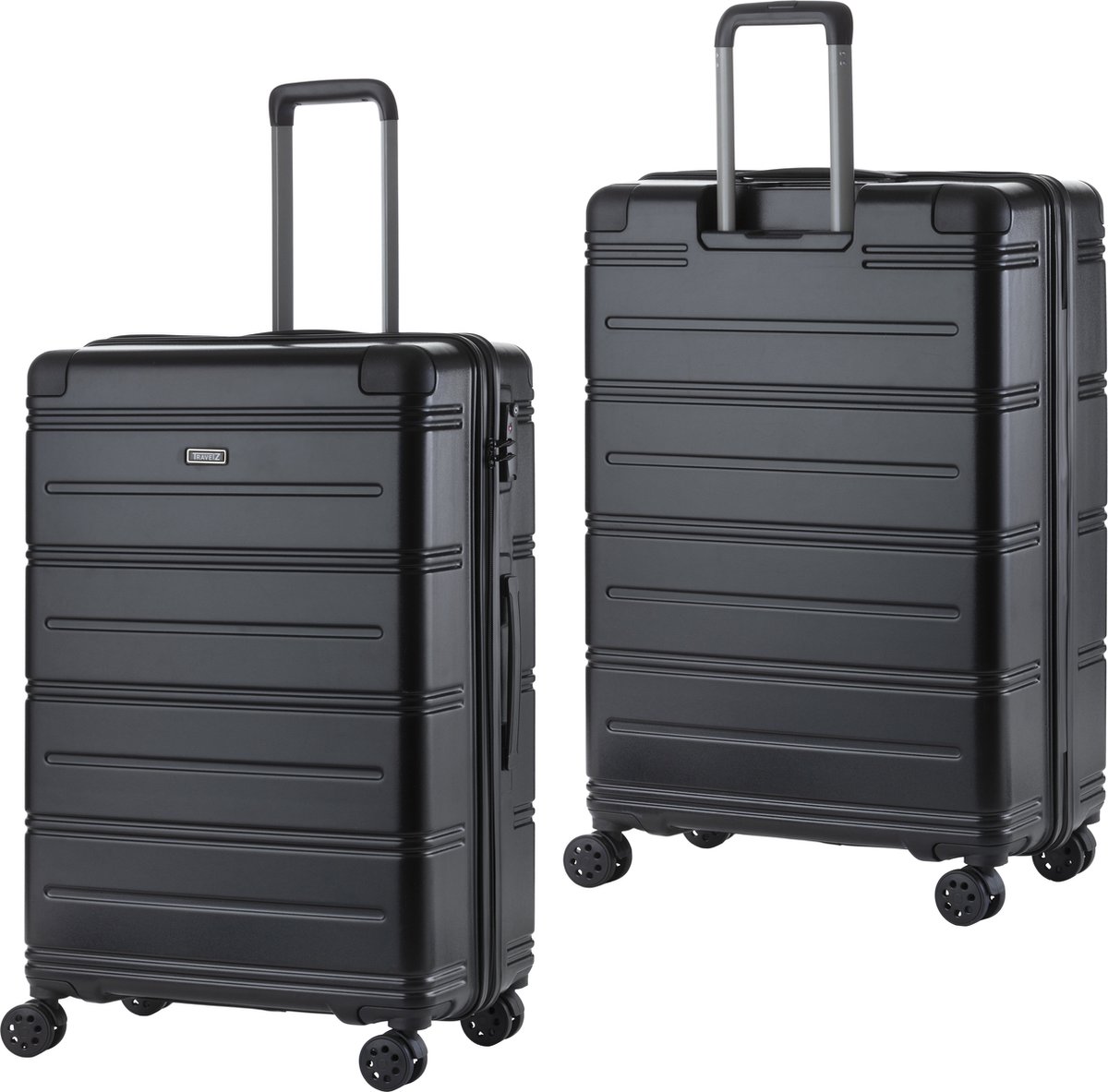 TravelZ Impact Reiskoffer 77cm - Grote koffer met TSA-slot - Dubbele ...