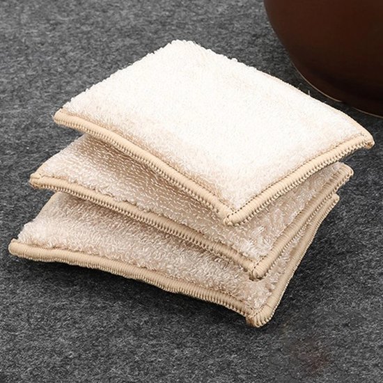 Spons - Bamboe vezel - Herbruikbaar - Schoonmaak spons - Afwas spons ...