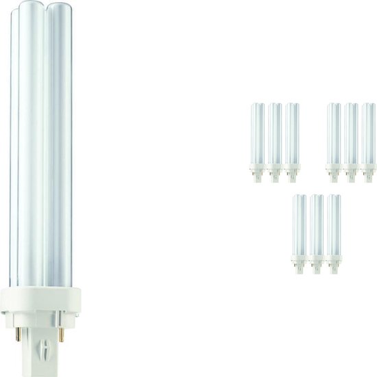 Voordeelpak 10x Philips MASTER PL-C 26W - 840 Koel Wit | 2 Pin. | bol.com