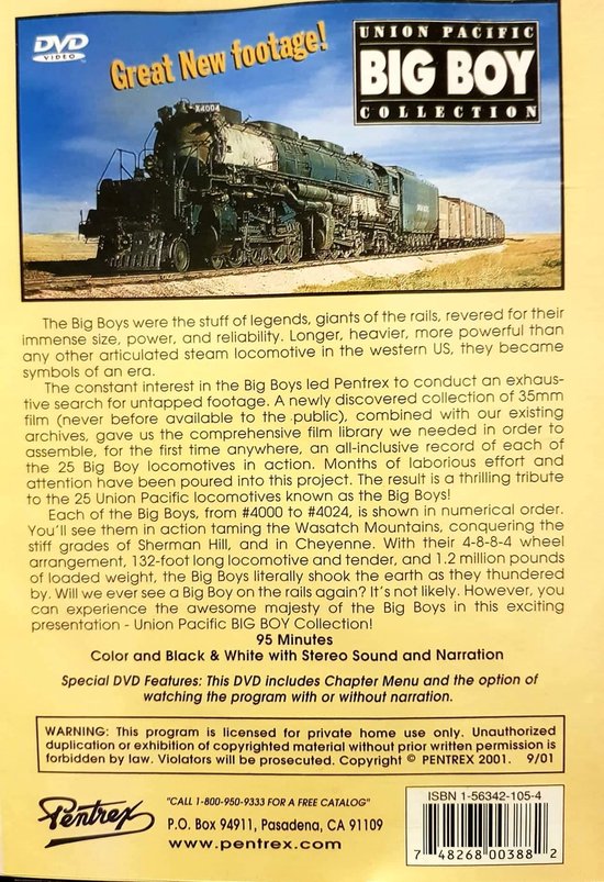 Union Pacific Big Boy Collection [DVD] (Dvd) | Dvd's | bol