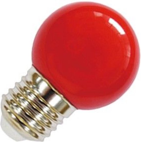 Lighto | LED lamp | Grote fitting E27 | Kogellamp | Rood | 45mm | 1W ...