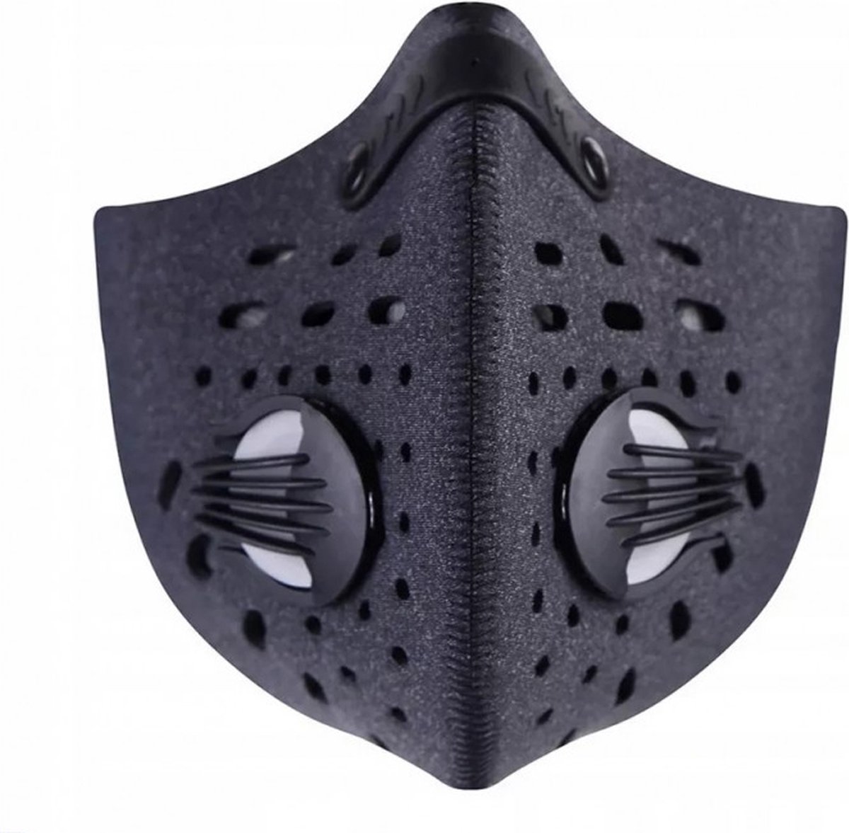 Sportmasker met actieve koolstof filter - 2 ademventielen - zwart | bol.com