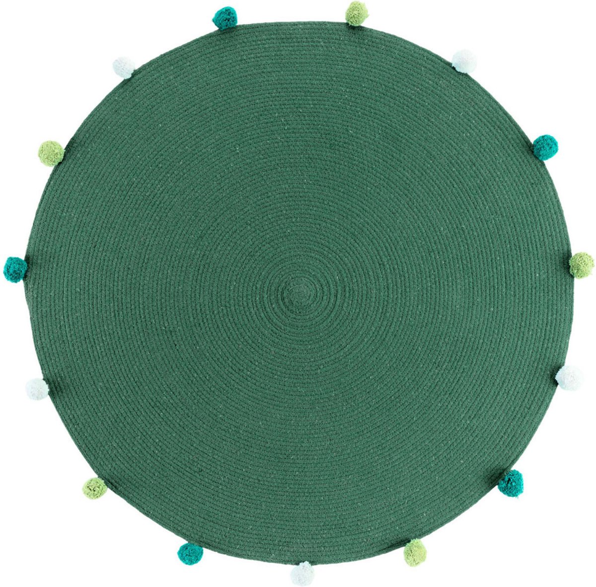 Orange85 Decoratief Rond Kleed - Laagpolig - Carpet - 90x90cm - Groen ...