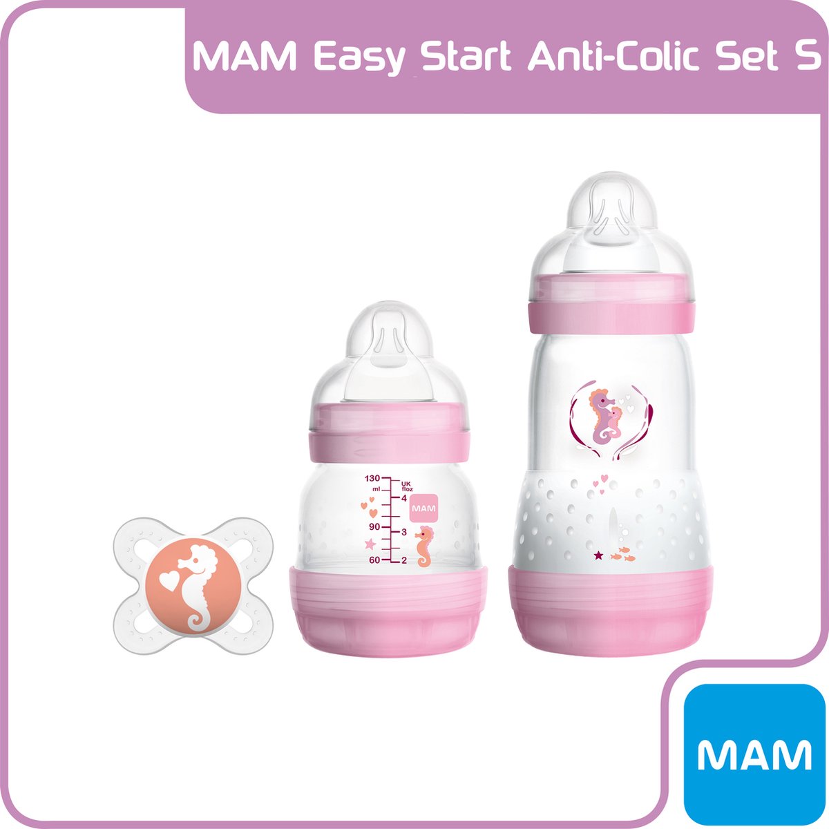 MAM - Starterset S- vanaf 0+ maanden (Roze) | bol.com
